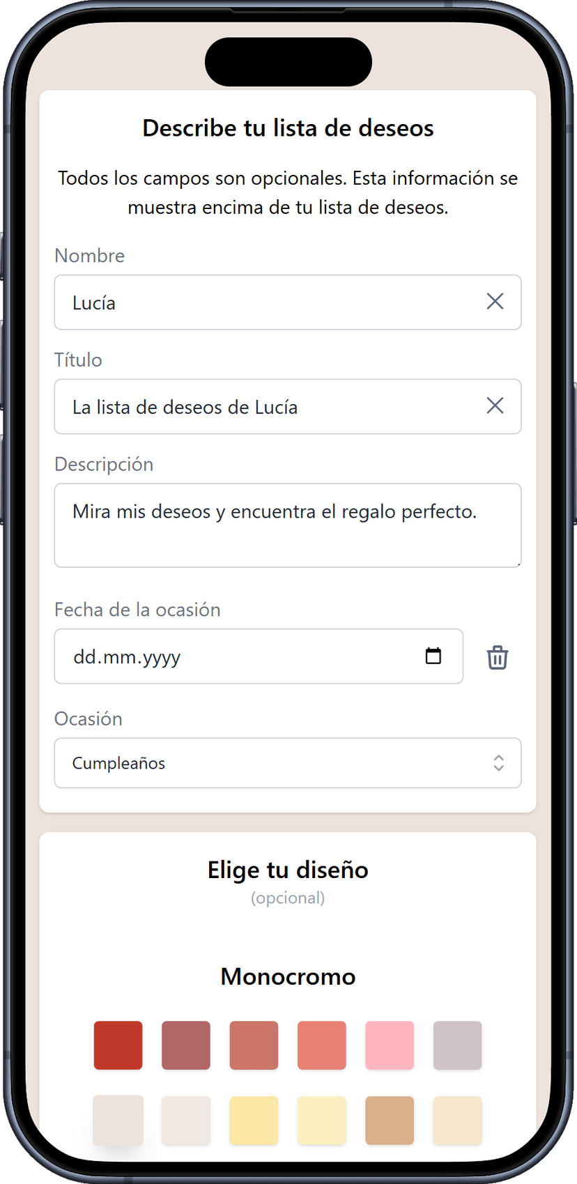 Crea y comparte listas de deseos al instante — Gratis, sin registro ...